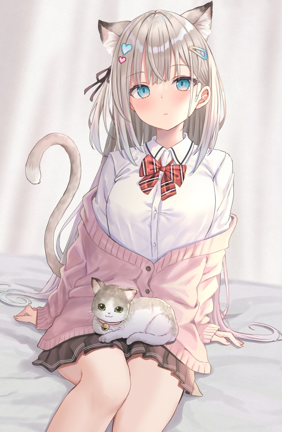 akino ell animal ears neko nekomimi seifuku sweater tail | #1021025 ...